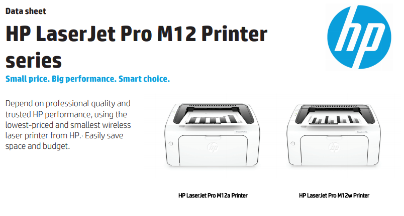 Thông Tin Vật Tư Dùng Cho Máy In HP Laserjet Pro M12 Printer Series ...