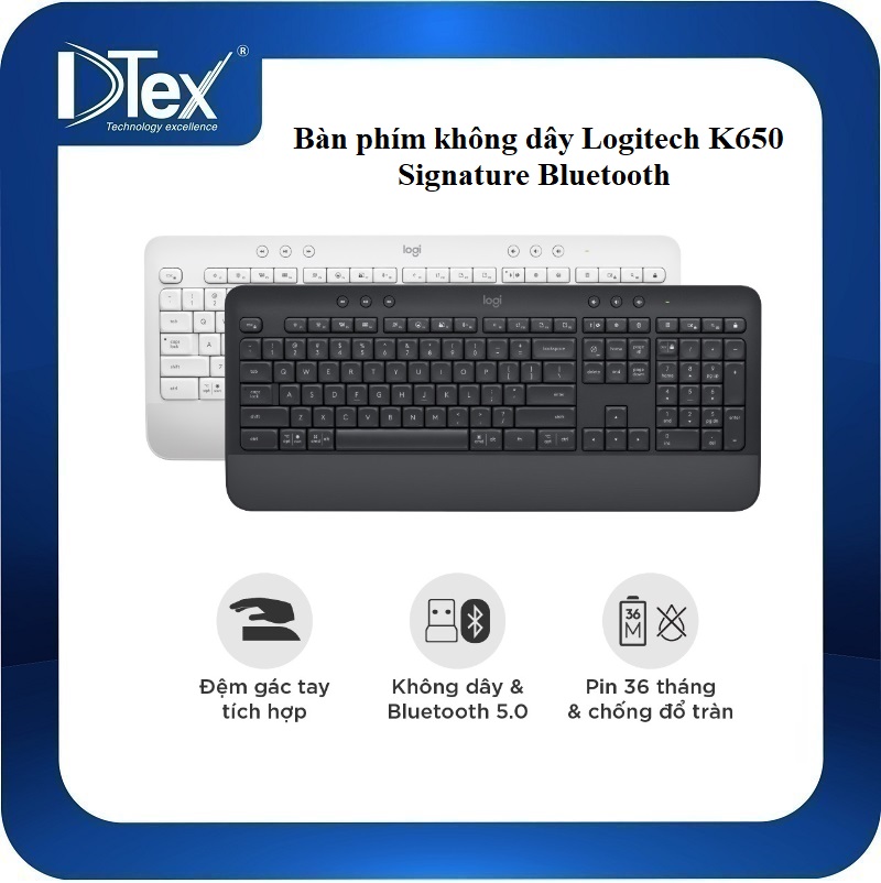 Địa Chỉ Mua Bàn Phím Không Dây Logitech K650 Signature Bluetooth Tại ...